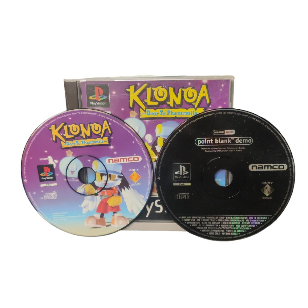 Pre-owned Klonoa Door to Phantomile + Point Blank Demo Disk (PS1) FREE ...
